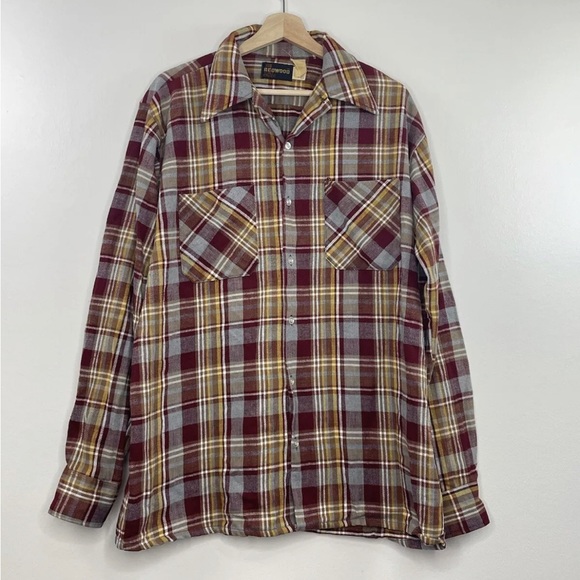 Redwood | Shirts | Vintage Redwood Flannel Shirt | Poshmark